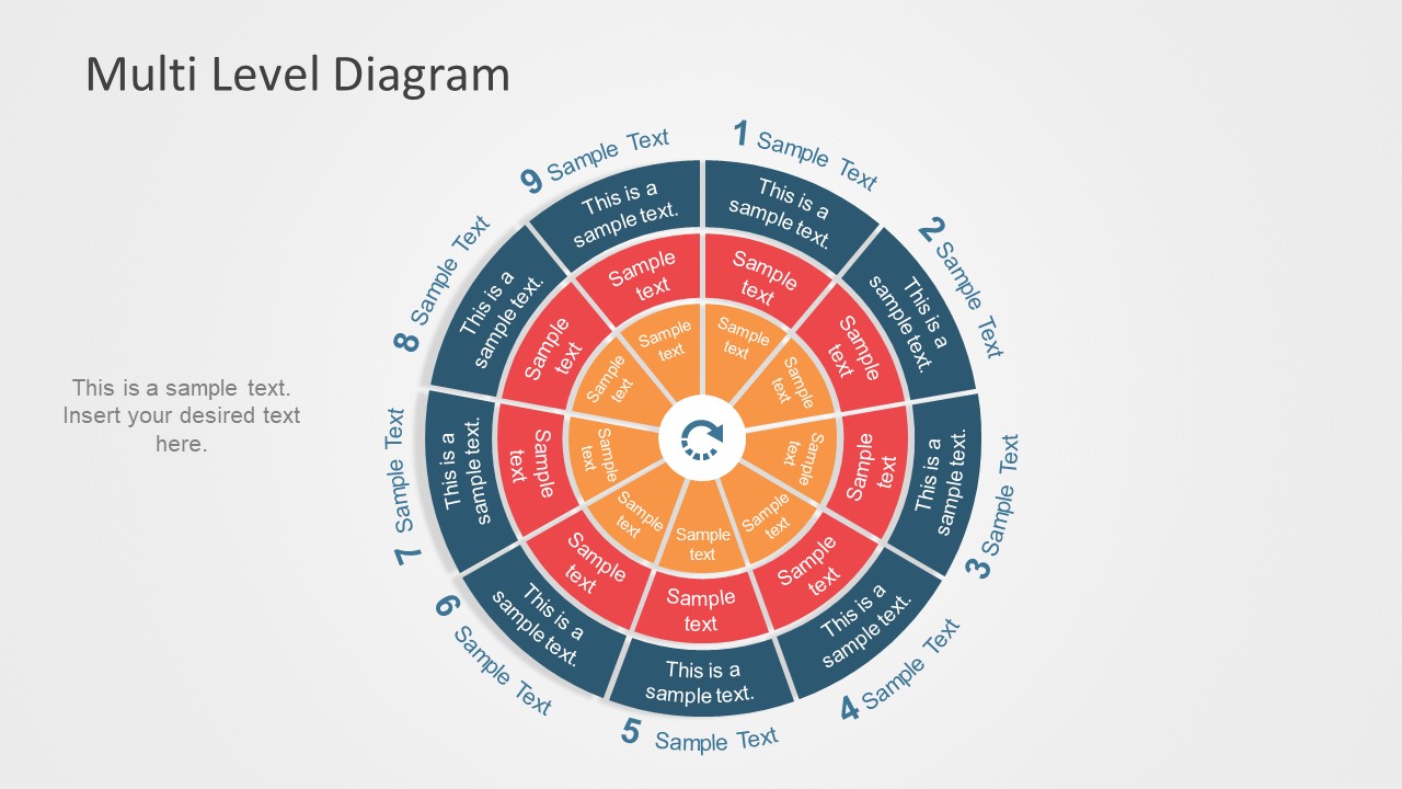 Editable Multilevel Phases PowerPoint Diagram SlideModel
