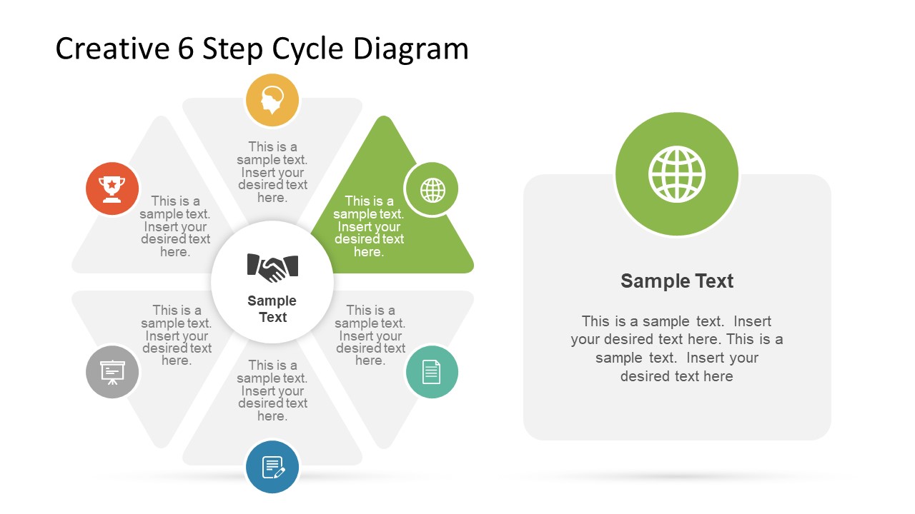 Creative 6 Step Cycle Diagram - SlideModel