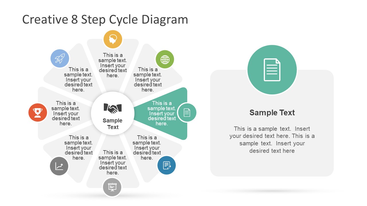 Creative 8 Step Cycle Diagram for PowerPoint - SlideModel
