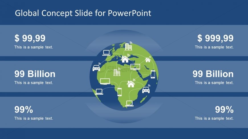 Global Map Slide of PowerPoint - SlideModel