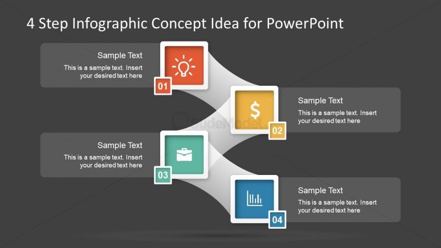 4 Step Template Diagram of PowerPoint - SlideModel