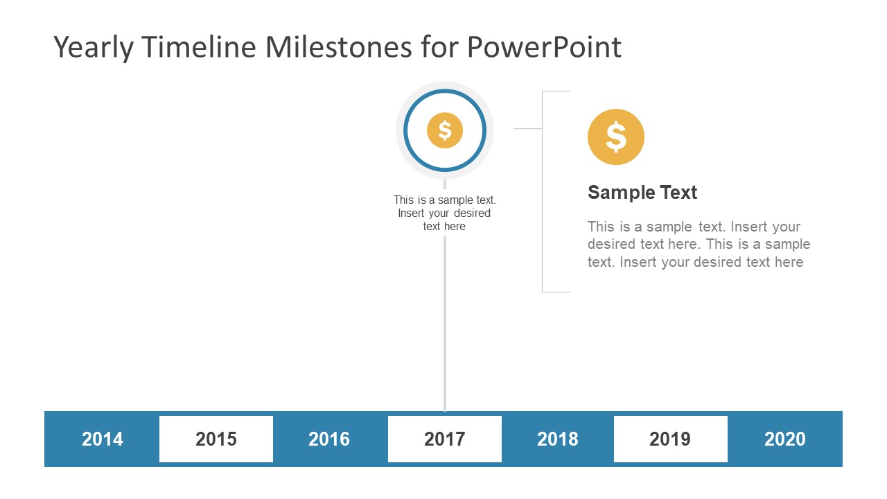 Yearly Timeline Milestones for PowerPoint - SlideModel
