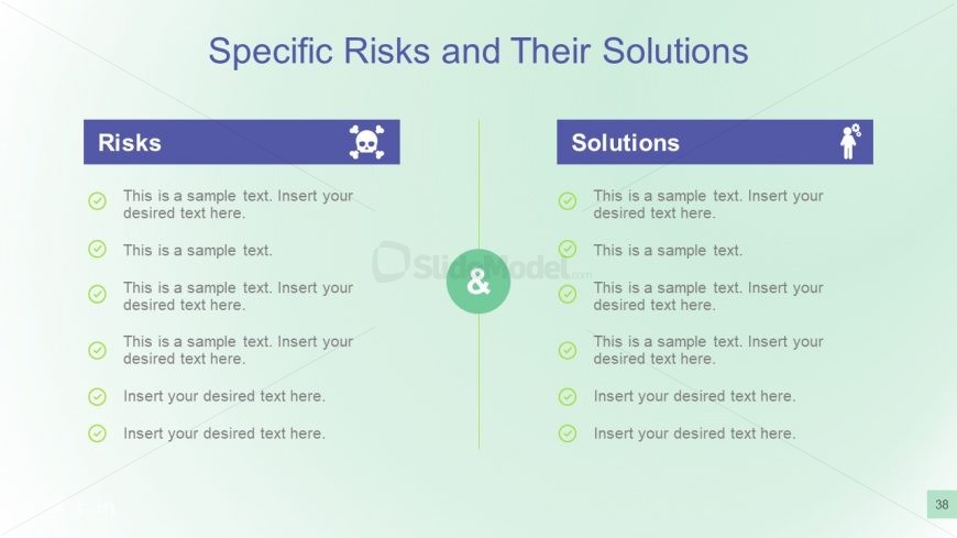 Risk and Solutions Slide Template - SlideModel
