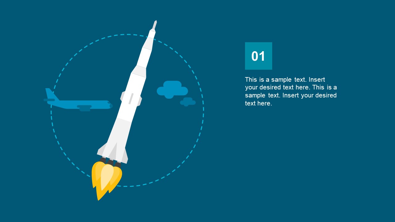 Rocket Boosters Trajectory PowerPoint Shapes - SlideModel