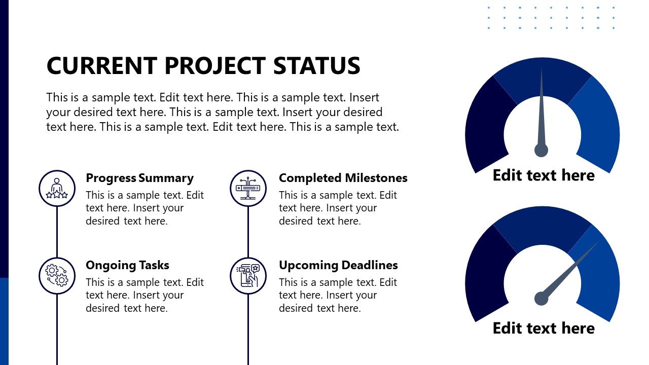 Current Project Status Template Slide - SlideModel