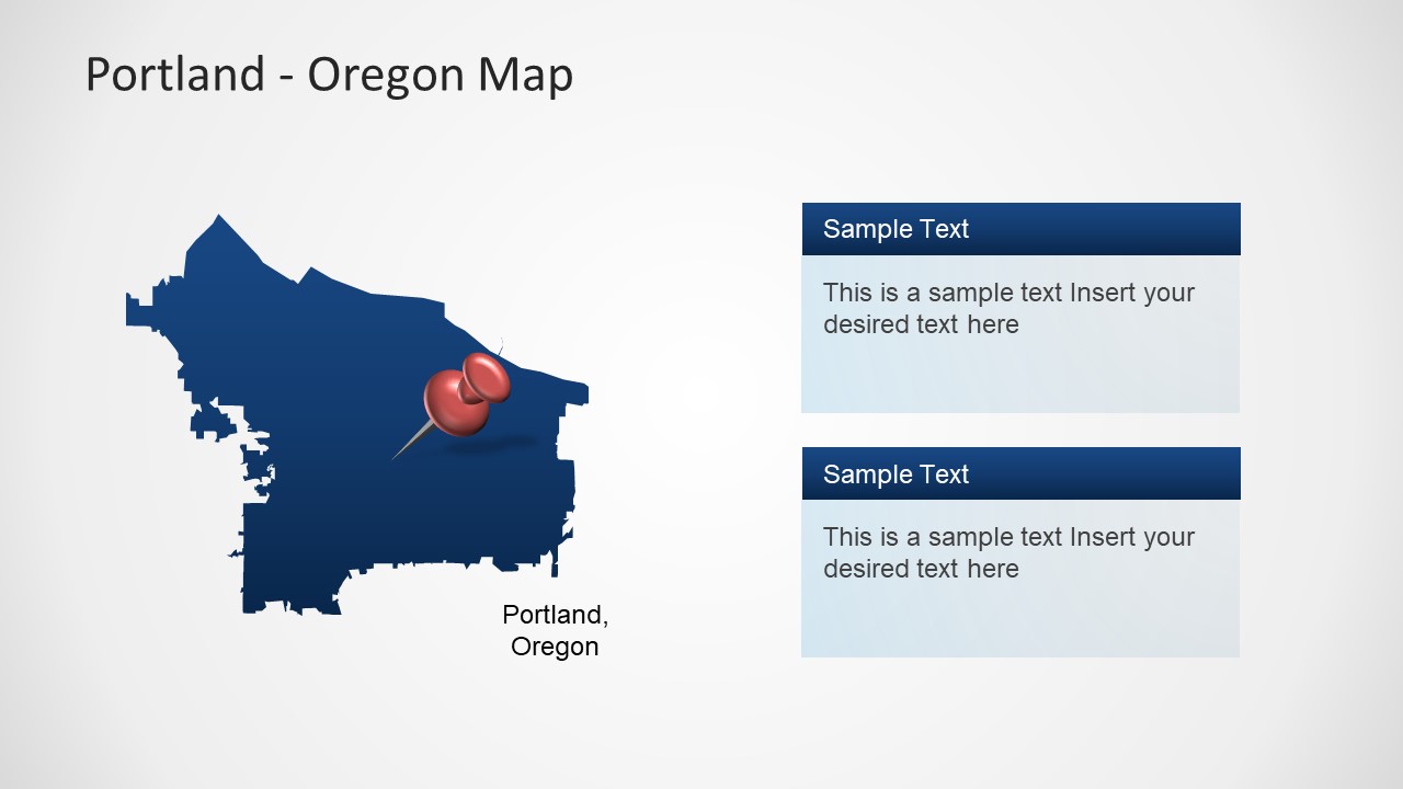 Portland Oregon PowerPoint Map - SlideModel