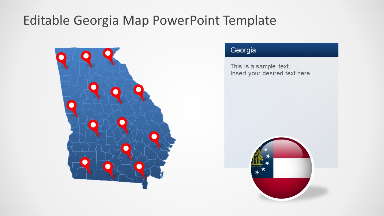 Georgia State PowerPoint Map Template - SlideModel