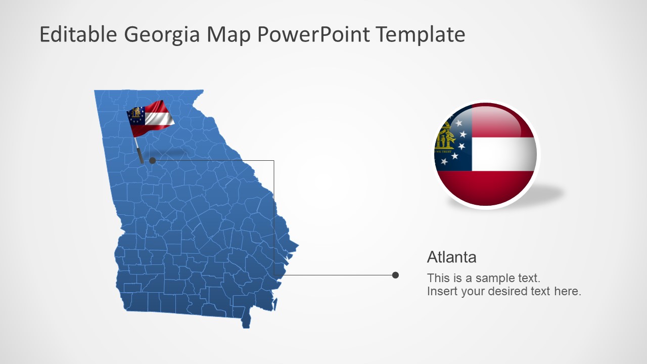 Georgia State PowerPoint Map Template - SlideModel