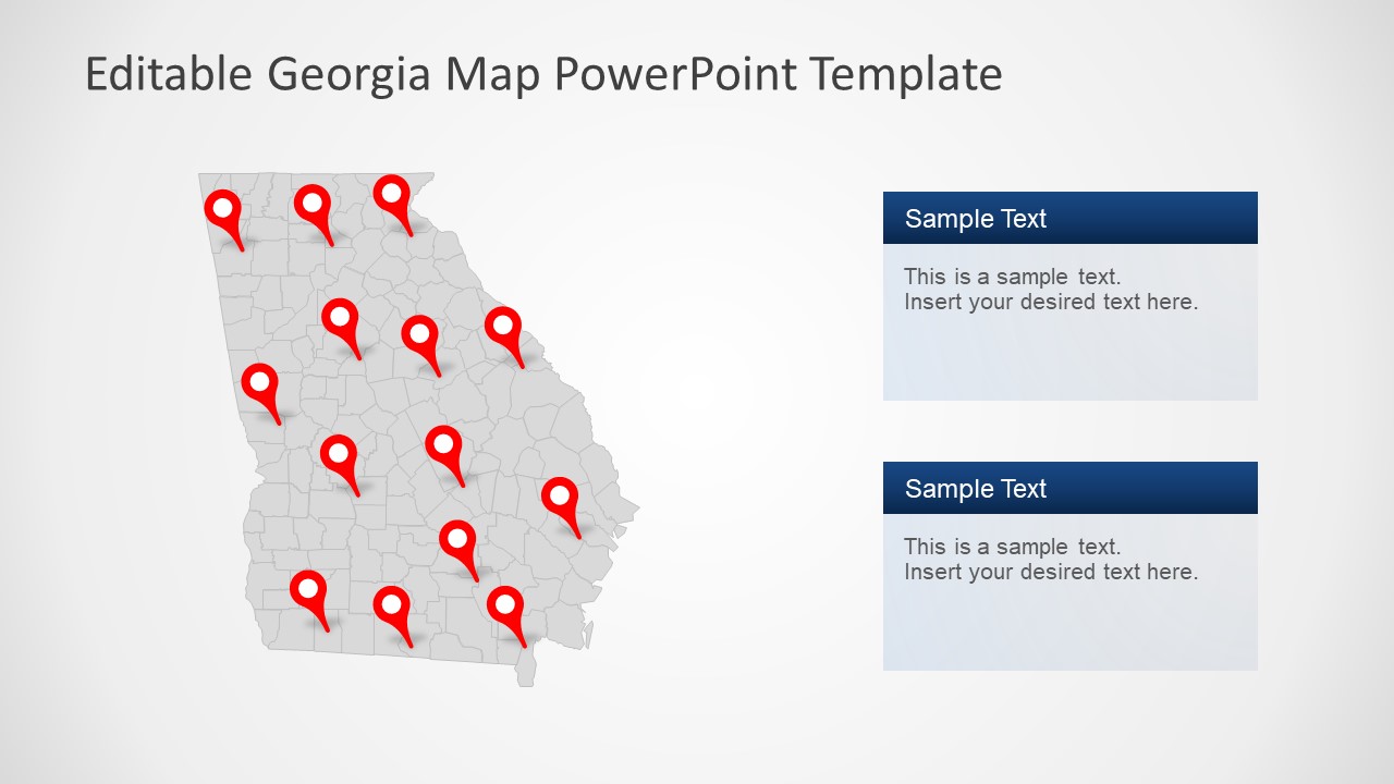 Georgia State PowerPoint Map Template - SlideModel
