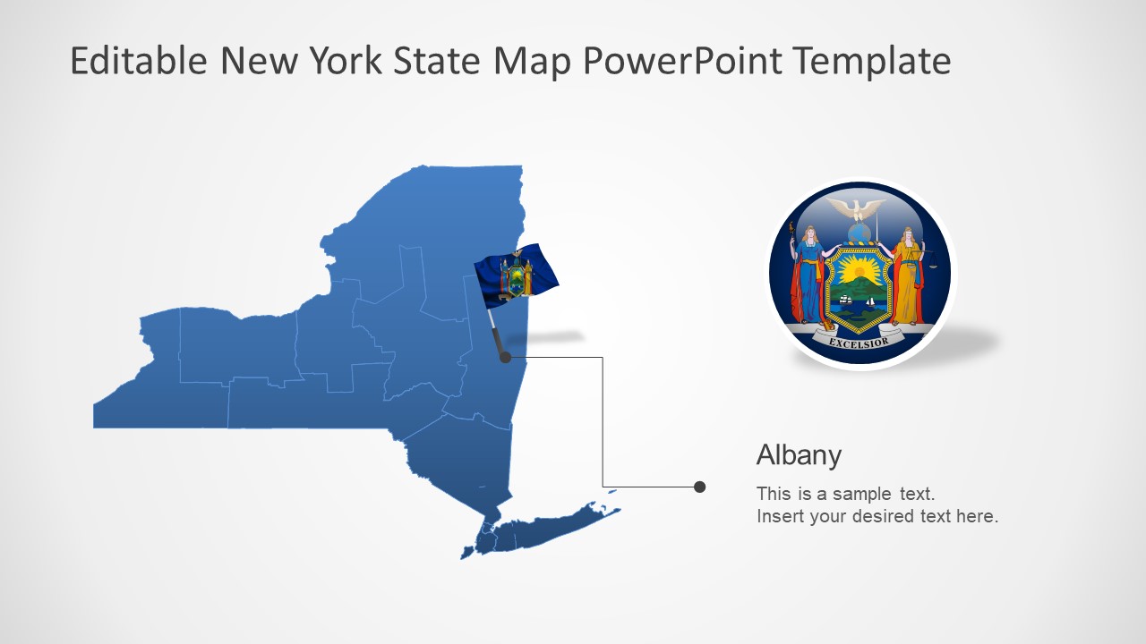 New York State PowerPoint Map Template - SlideModel