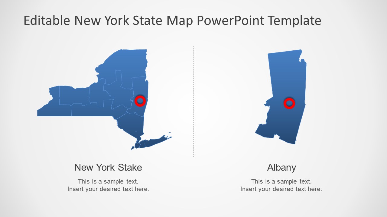 New York State PowerPoint Map Template - SlideModel