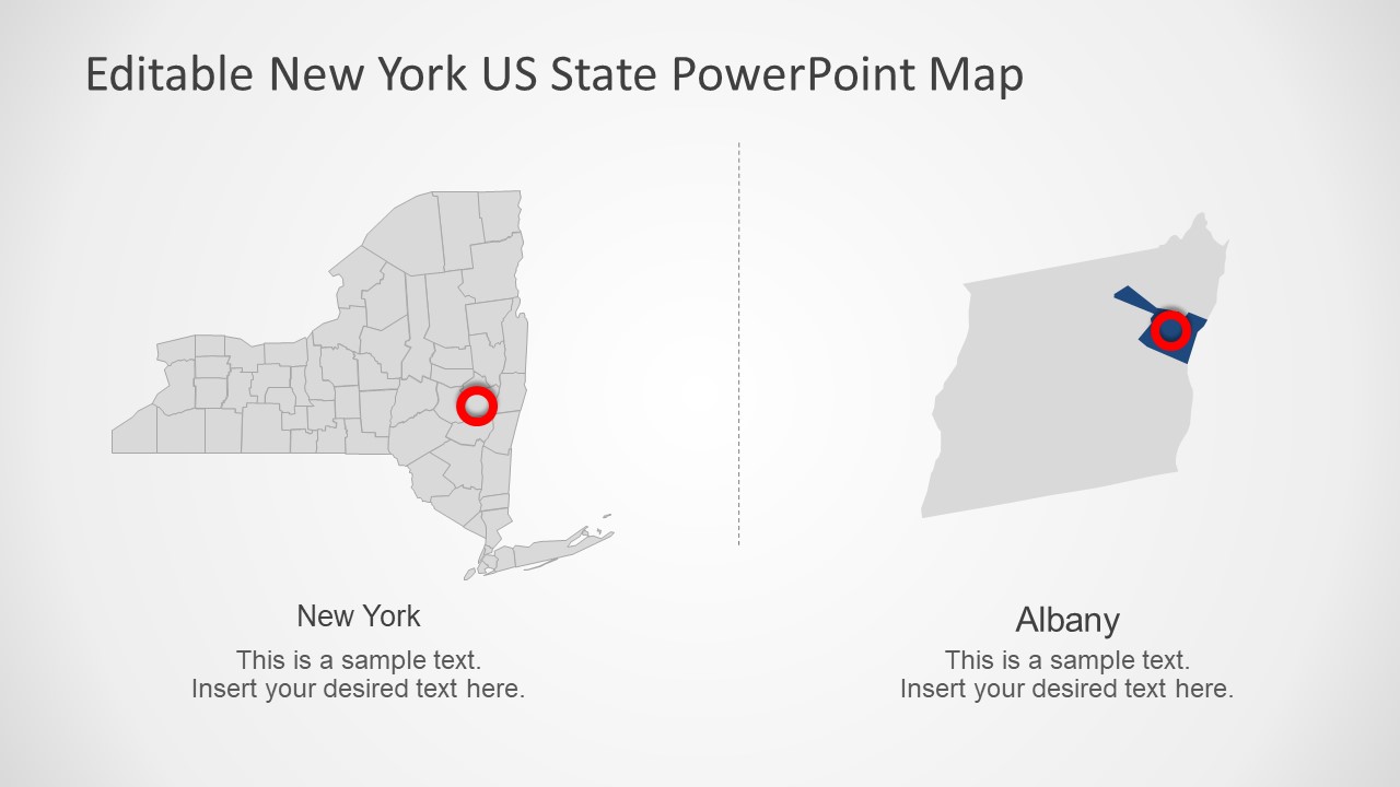 New York State PowerPoint Map Template - SlideModel