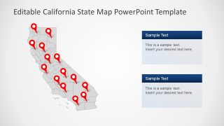 California State PowerPoint Map Template - SlideModel
