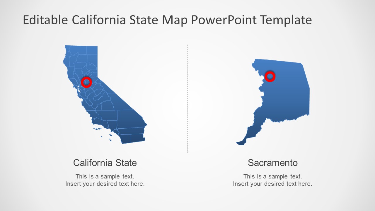 California State PowerPoint Map Template - SlideModel