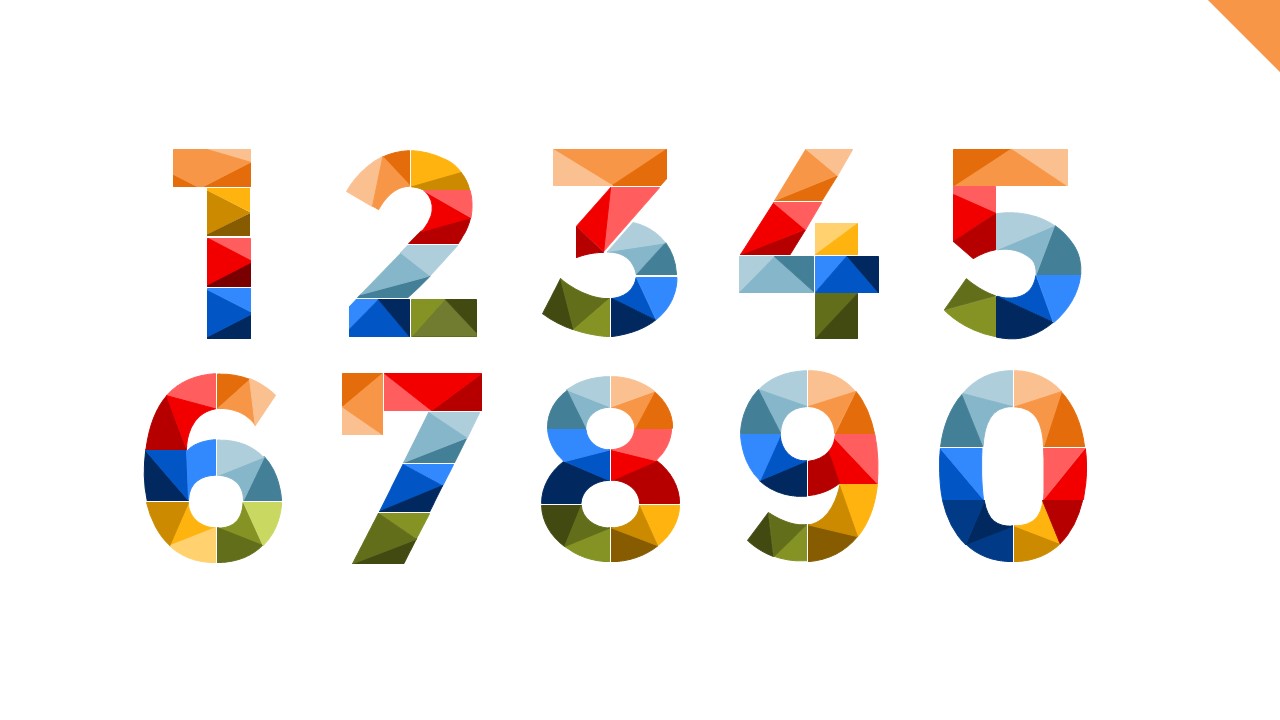 Editable Presentation Of Mosaic Numbers SlideModel