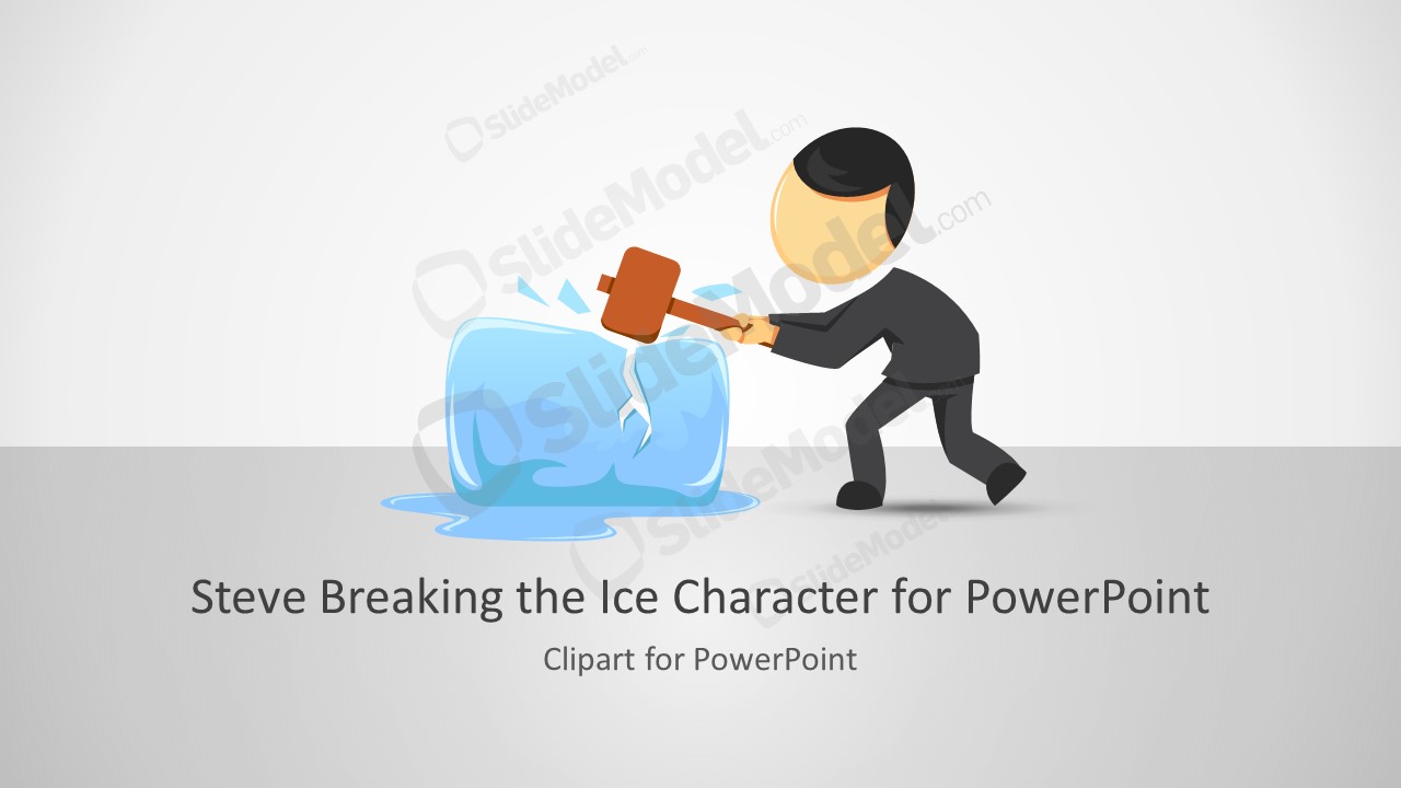 Steve Breaking the Ice Character for PowerPoint - SlideModel