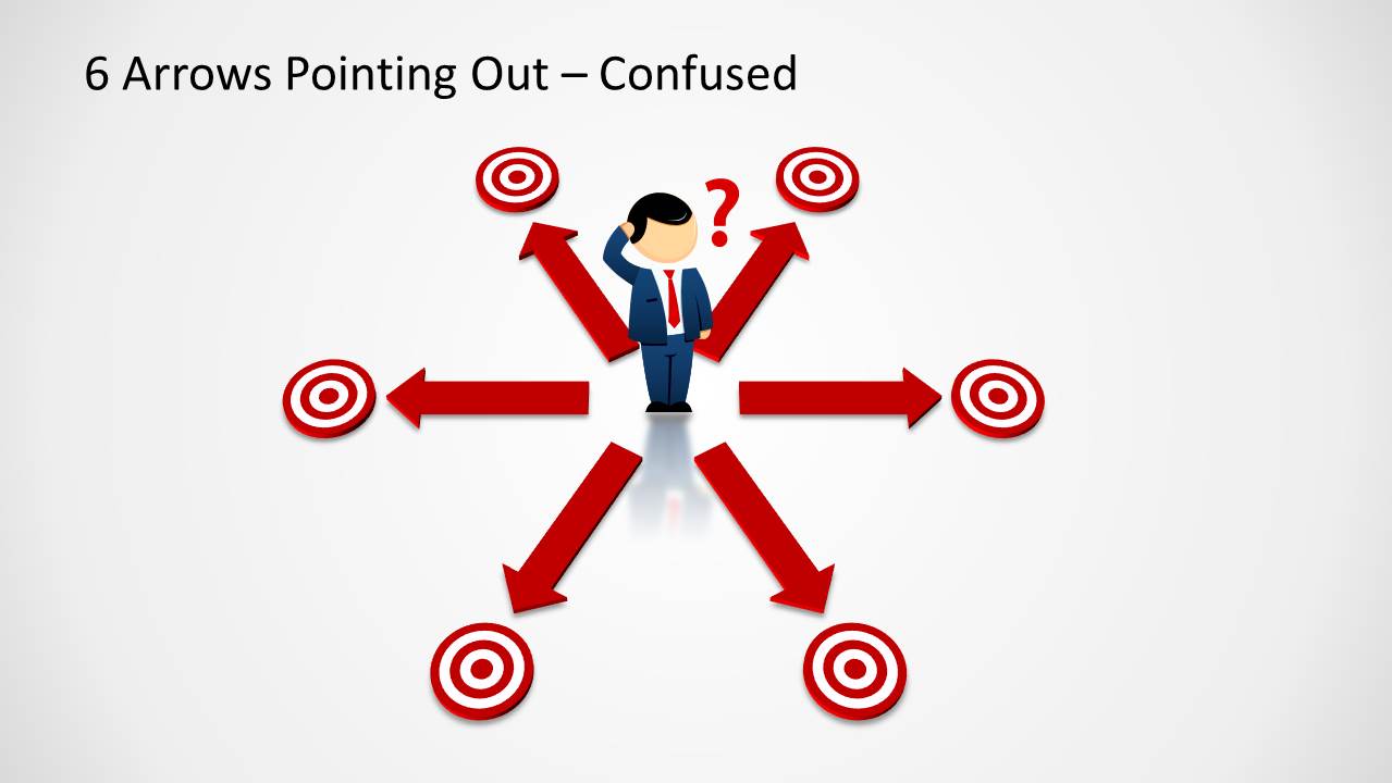 6 Arrows Pointing Out Template for PowerPoint - SlideModel