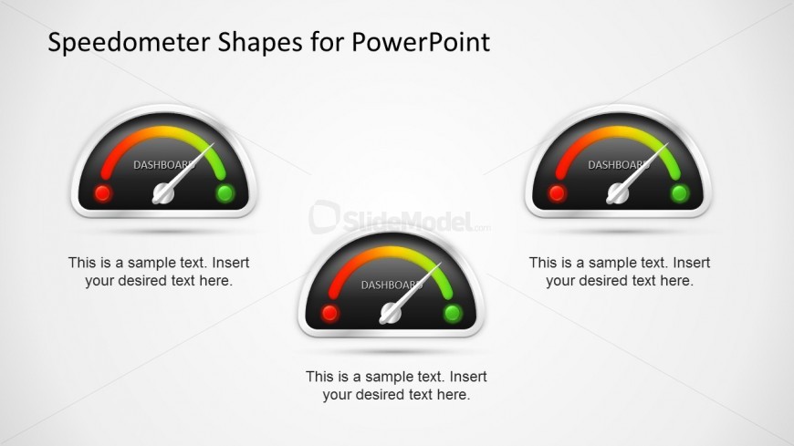 Colorful Gauge Speedometer Shapes for PowerPoint - SlideModel
