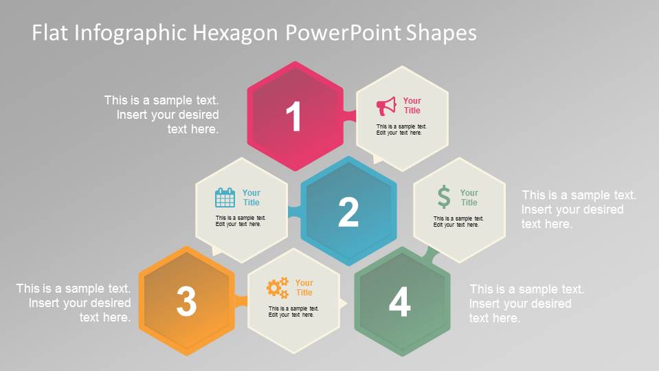 Flat Infographic Hexagonal Powerpoint Shapes