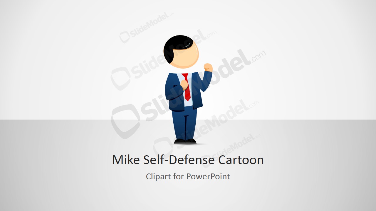 Mike Male Cartoon Self-Defense Clipart - SlideModel