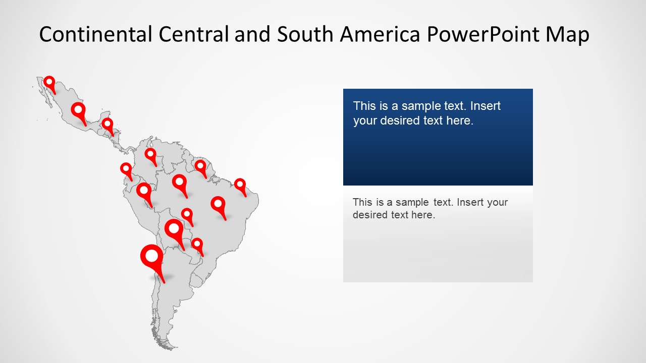 Continental Latin America PowerPoint Map - SlideModel