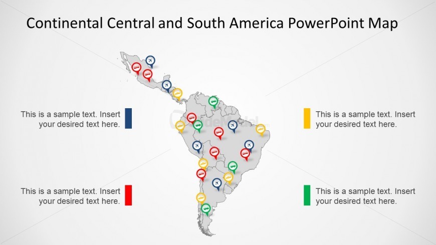 Continental Latin America Map for PowerPoint - SlideModel