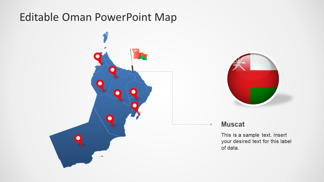 Editable Oman Map for PowerPoint - SlideModel