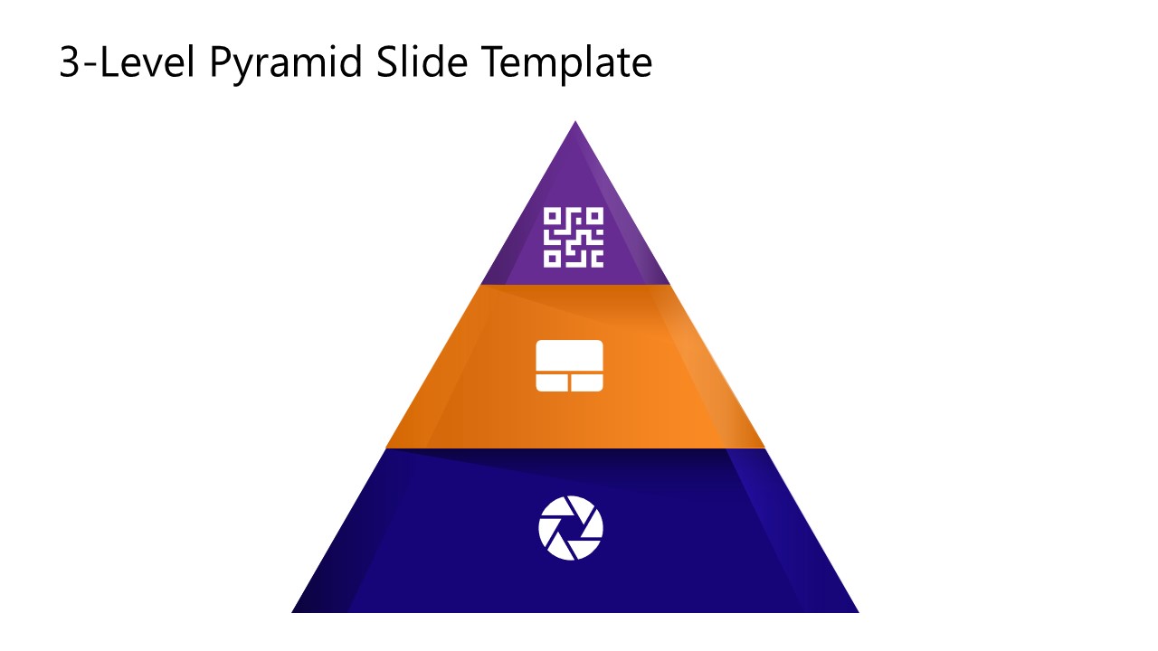 3-Level Colorful Pyramid PowerPoint Template