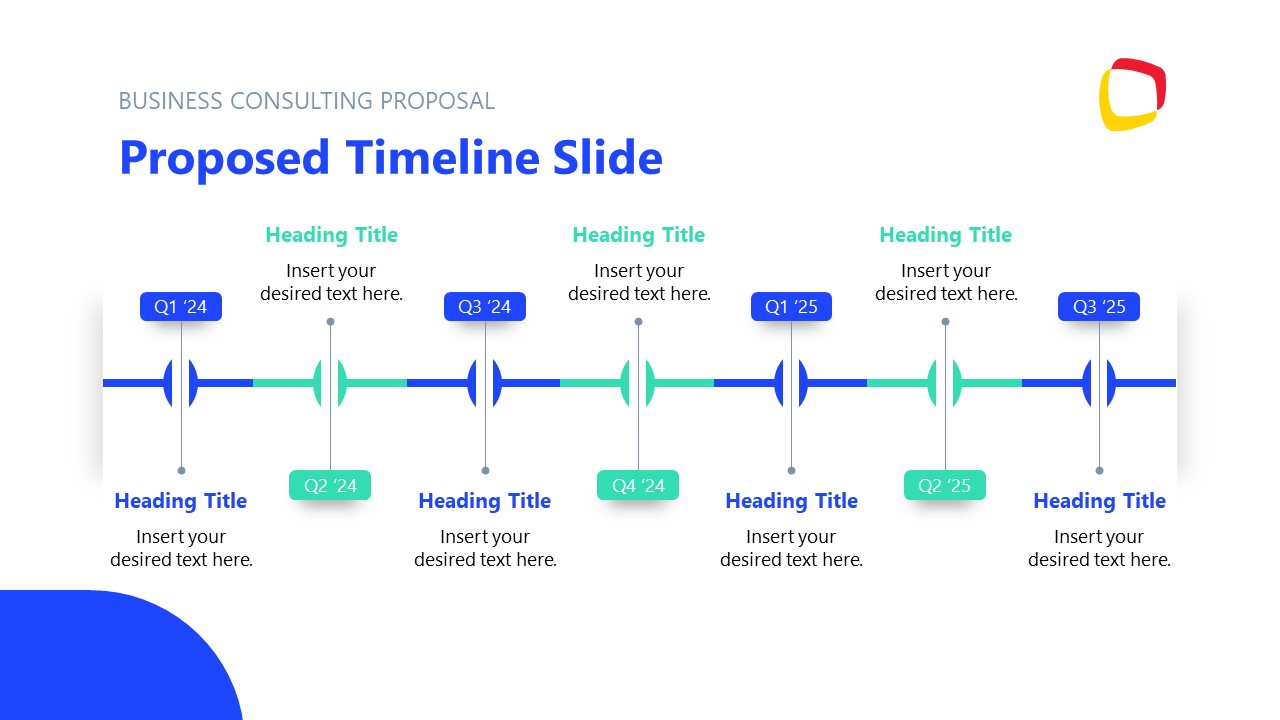 Seven Step Proposed Timeline Slide Template Slidemodel