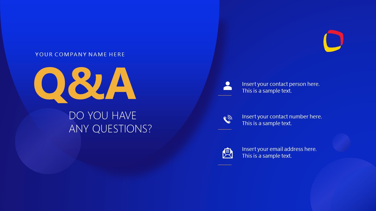 Q&A PPT Slide - Investor Report Template - SlideModel