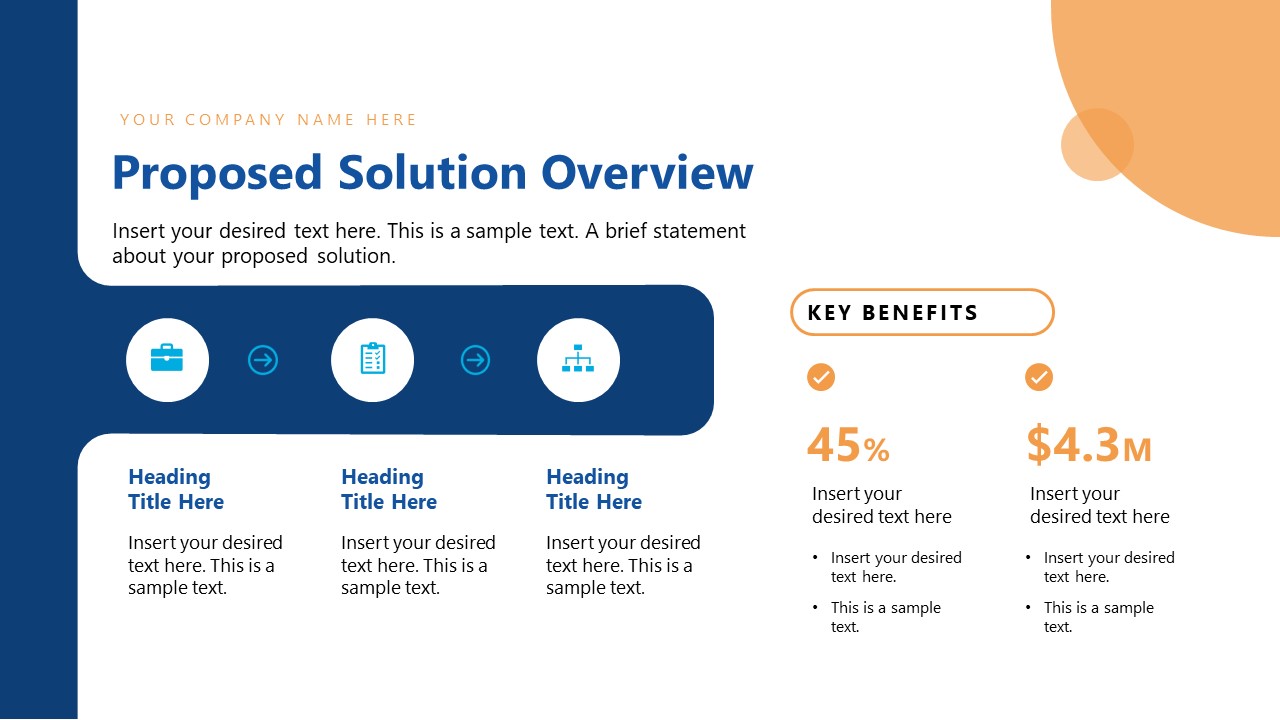 Proposed Solution Slide Template with Icons - SlideModel