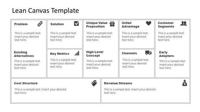 Lean Canvas Templates - For PowerPoint and Google Slides presentations