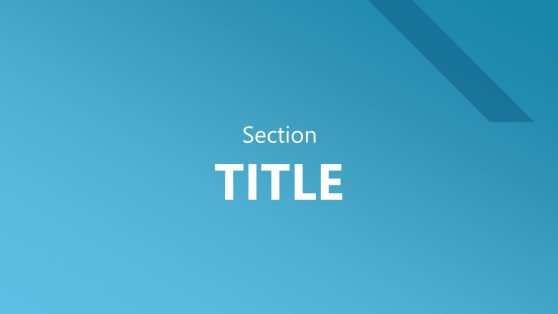 Section Title - Professional Blue Business Slide Template - SlideModel