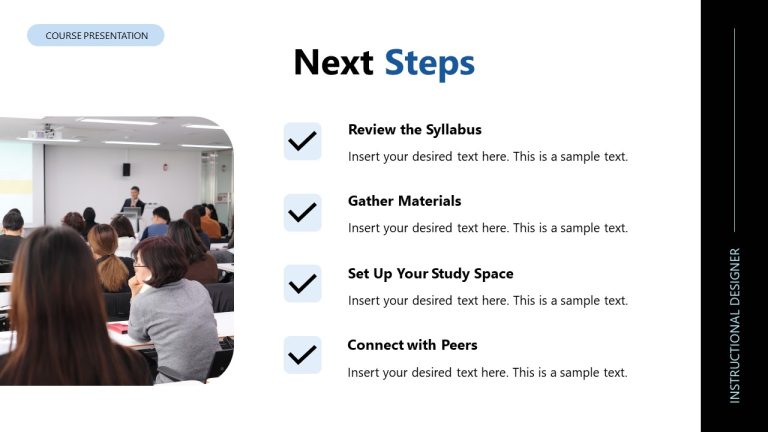 Next Steps PPT Template - Course Outline Presentation Template - SlideModel