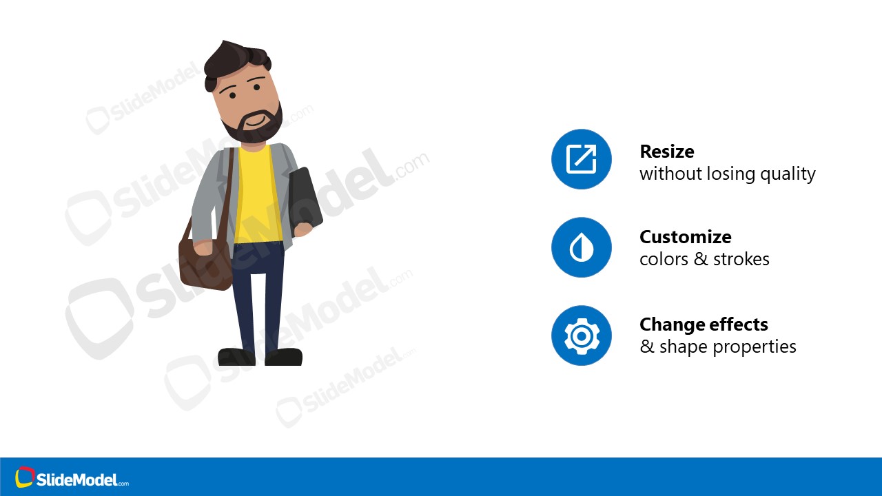 Millennial Cartoon Character PowerPoint - SlideModel