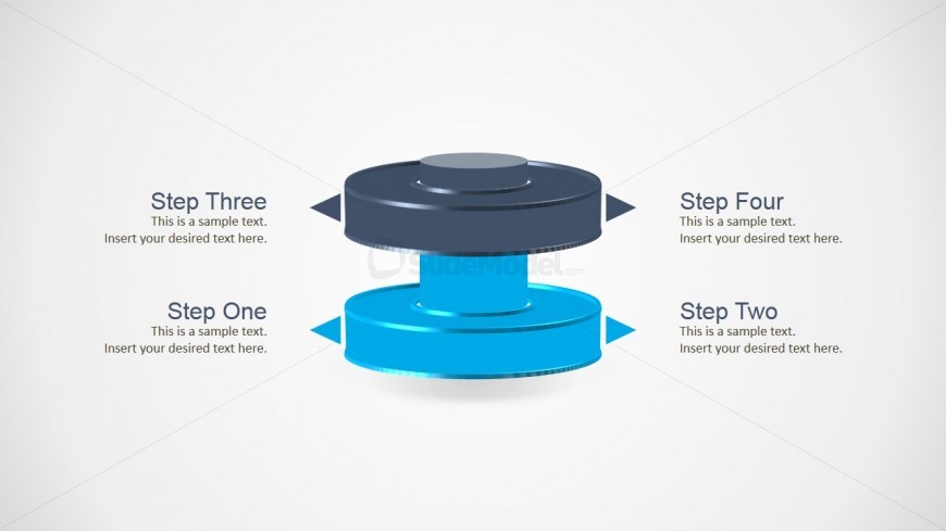 3D Two Steps Multi Layer Cylinder Diagram for PowerPoint - SlideModel 3D Two Steps Multi Layer Cylinder Diagram for PowerPoint - SlideModel