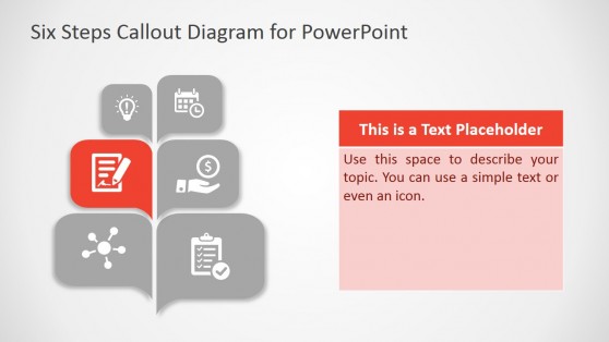 Free Six Steps Callout Diagram for PowerPoint - SlideModel