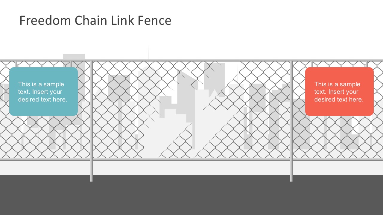 Free Freedom Chain Link Fence PowerPoint Template