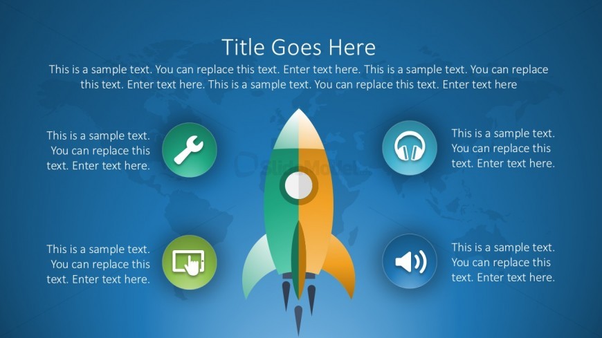 Vertical Rocket Timeline Template For Powerpoint Slidemodel