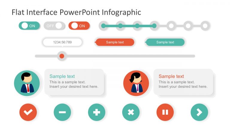 Flat Interface PowerPoint Template - SlideModel