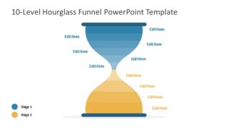 Free 10-Level Hourglass Illustration for PowerPoint - SlideModel