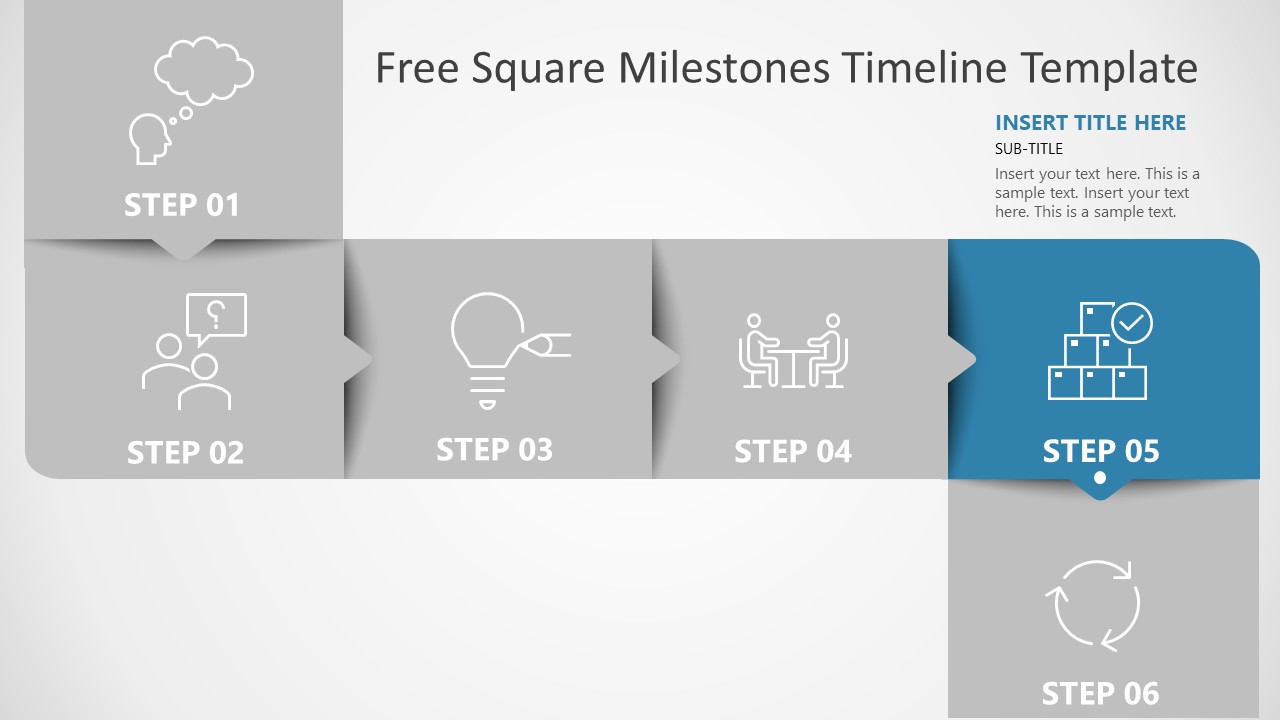 Free Square Milestones Timeline Template - SlideModel Free Square Milestones Timeline Template - SlideModel