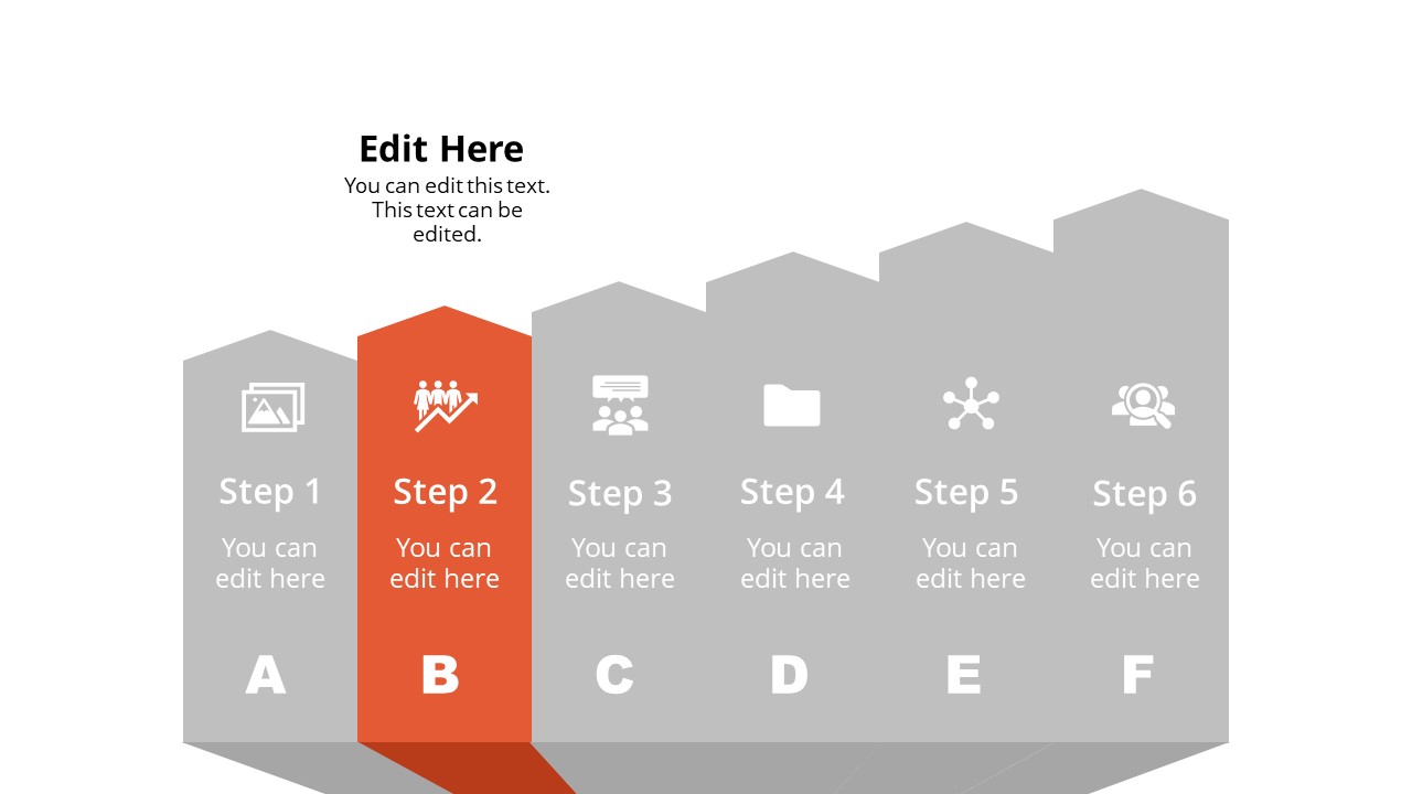 Free 6-Step Infographic Diagram for PowerPoint & Google Slides