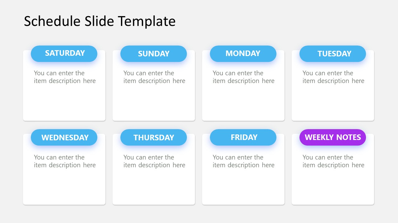 Free Schedule Slide Template & Google Slides