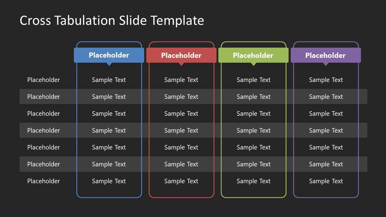 Free Crosstabs Slide Template for PowerPoint & Google Slides