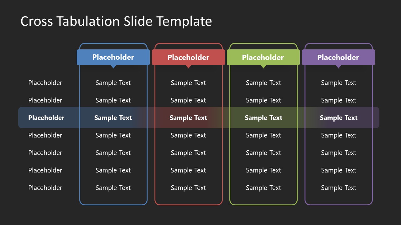 Free Crosstabs Slide Template for PowerPoint & Google Slides
