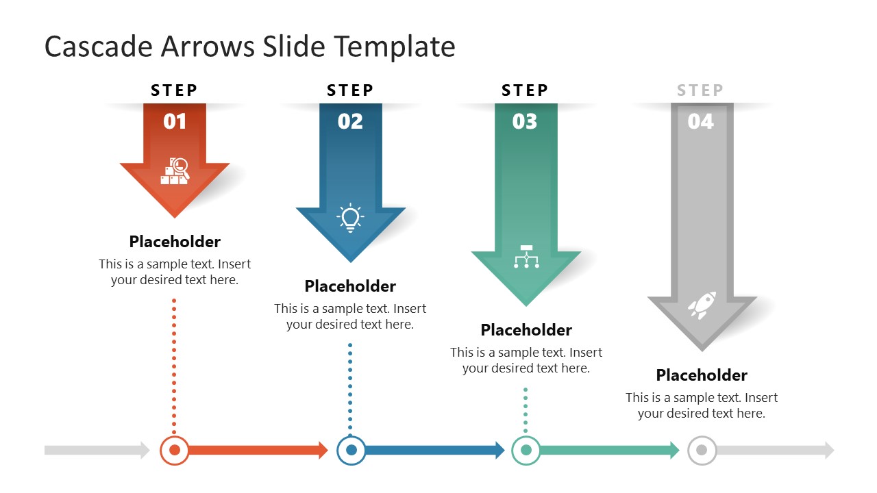 Free Cascade Arrows PowerPoint Template & Google Slides