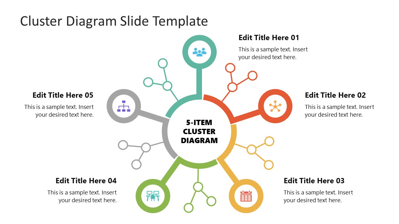 Free Cluster Diagram Slide Template for PowerPoint