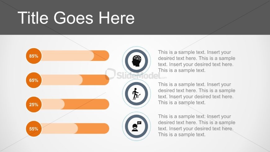 4 Performance Status Bars Template - SlideModel 4 Performance Status Bars Template - SlideModel
