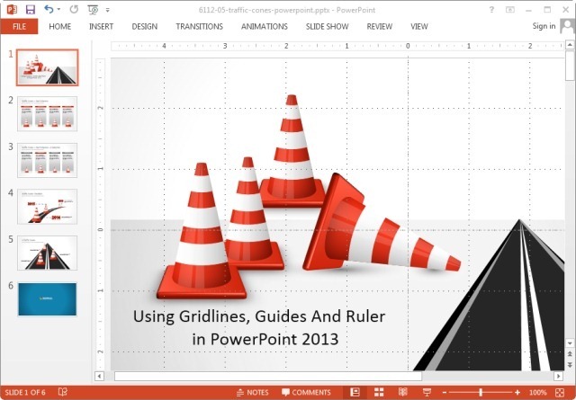 Using Gridlines Guides And Ruler In PowerPoint 2013
